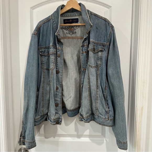 7 For All Mankind | Jackets & Coats | 7 Seven Denim Jacket Vintage ...